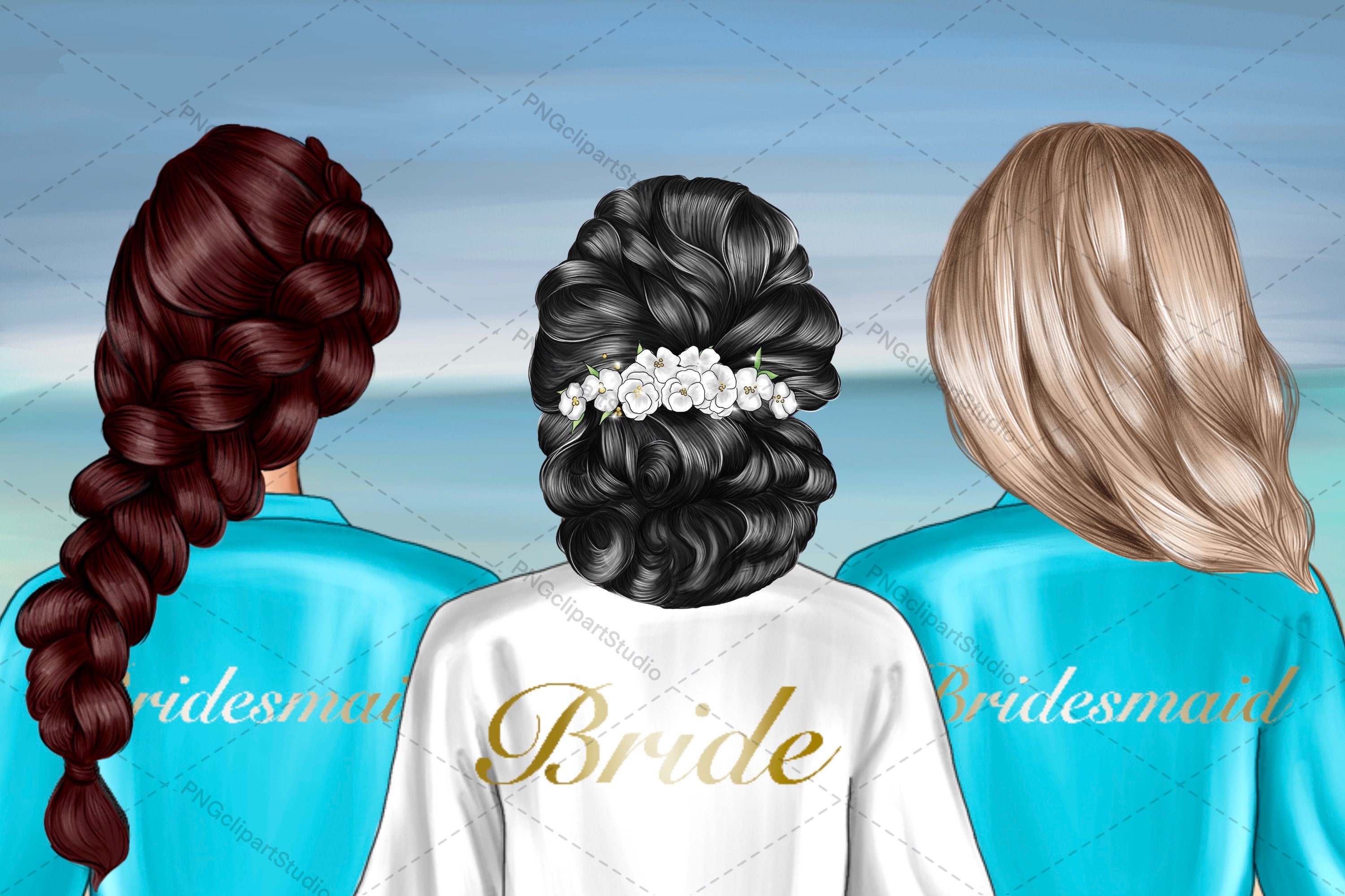 Bridesmaid Robe Clipart, Bridesmaid Drawing,best Friend Clipart ...