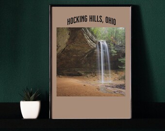 Hocking Hills Poster | Hocking Hills Vintage Poster, Hocking Hills ...