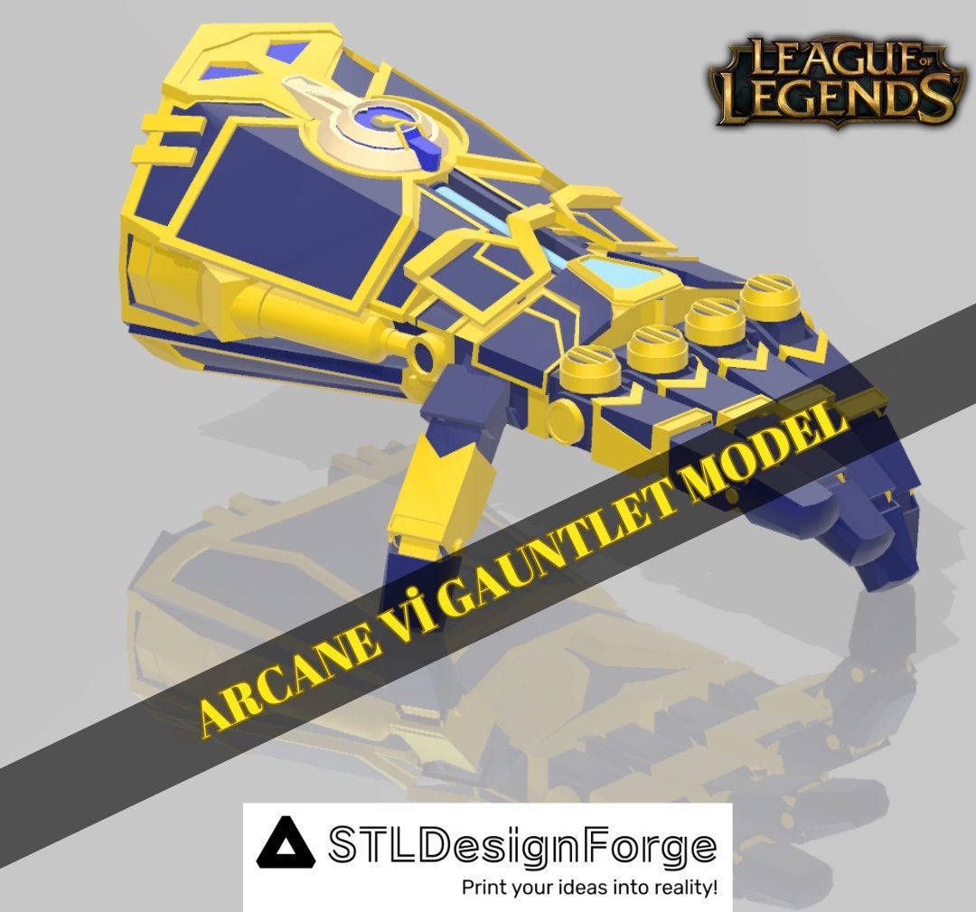 Vi Gauntlet STL Model Lol STL Files League of Legend Fan - Etsy