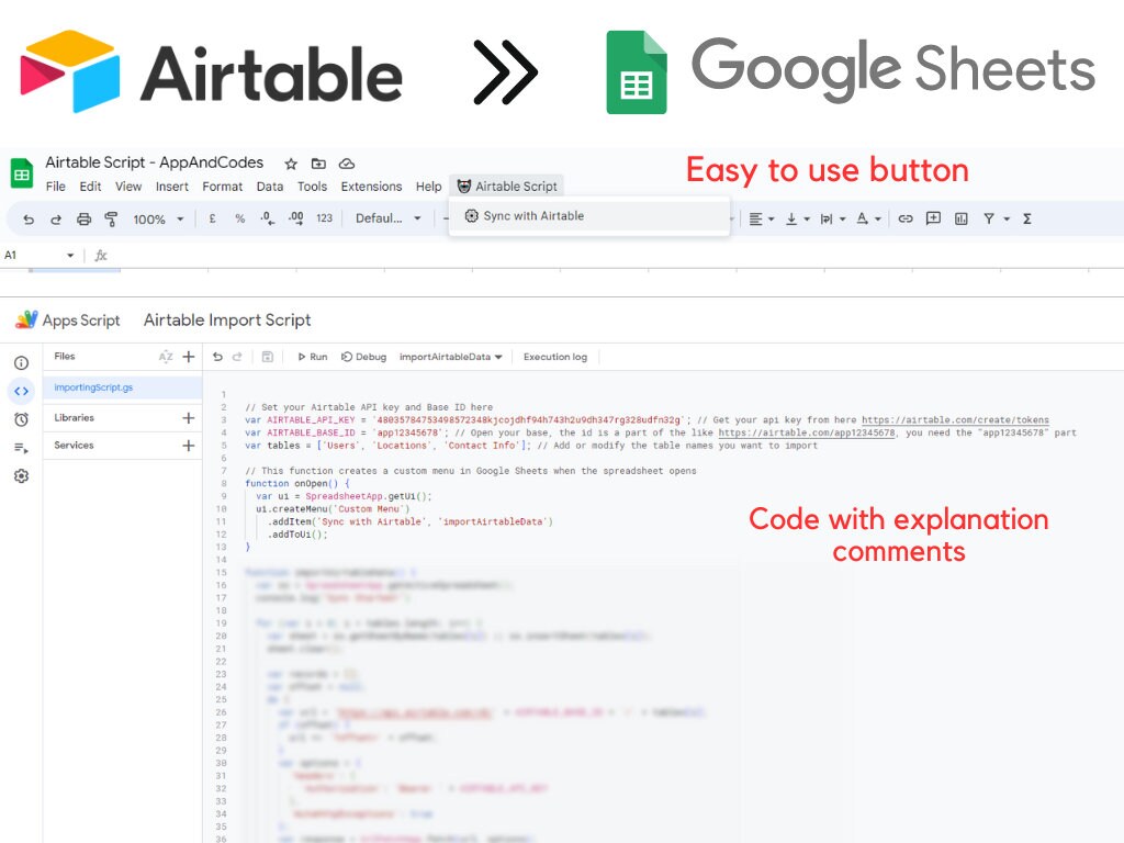 Instant Airtable to Google Sheets Sync - Super-easy, Super-fast Data Management Tool, Step-by ...