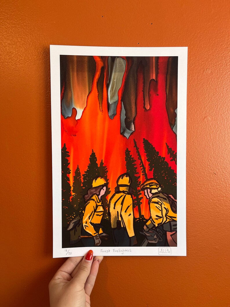 Fire Art Print - Etsy