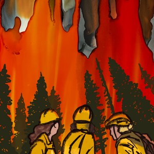 Fire Art Print - Etsy