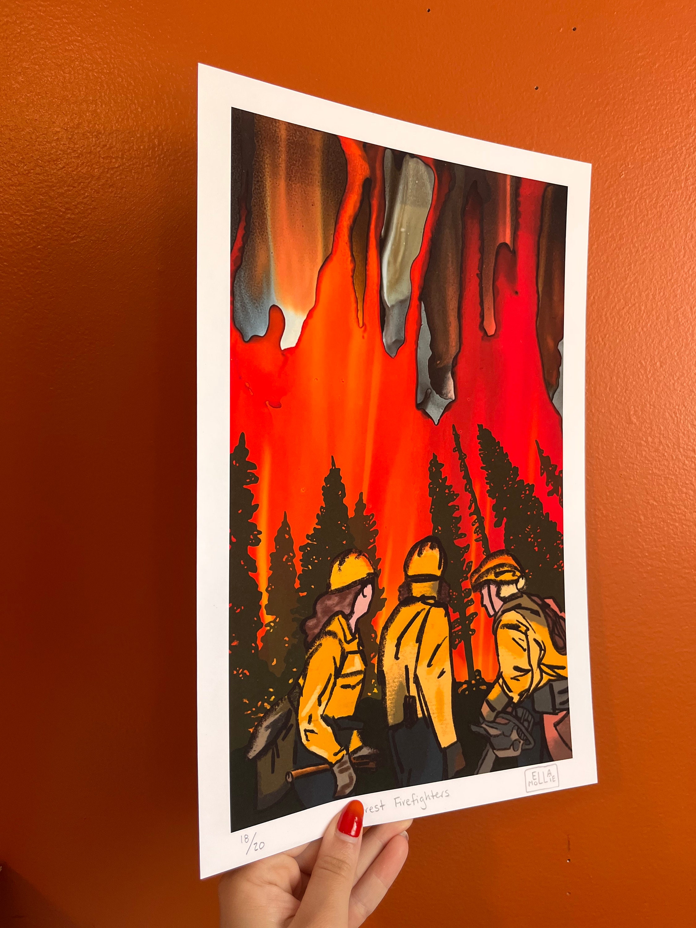 Fire Art Print - Etsy