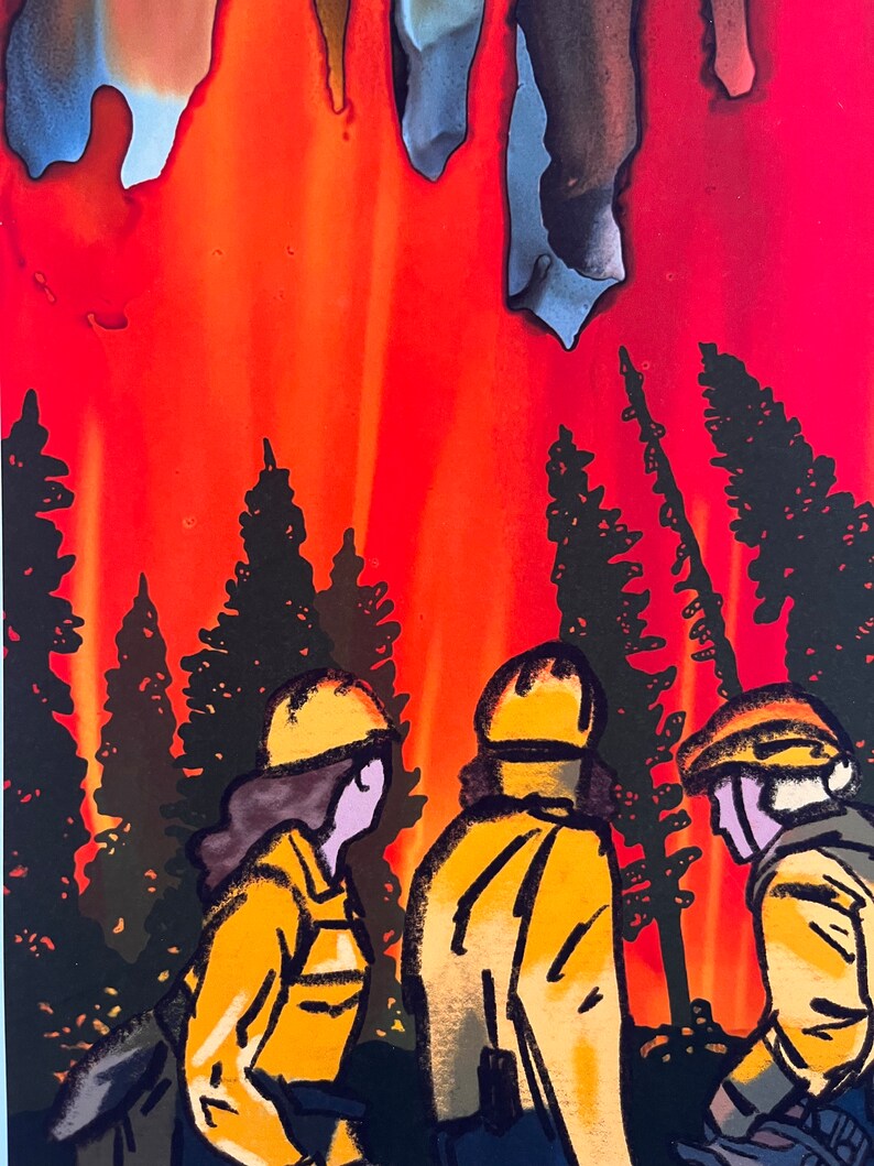 Fire Art Print - Etsy