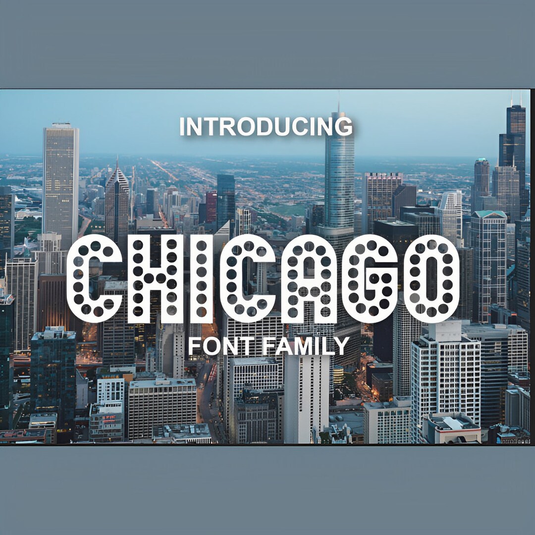 Chicago Font - Etsy