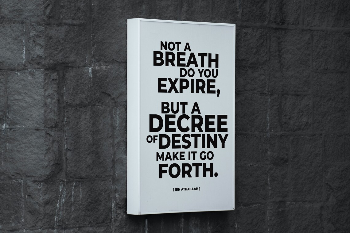 Inspiring Quotes Poster - Decree of Destiny - Etsy