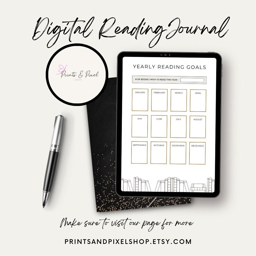 Digital Reading Planner, Digital Reading Journal, Goodnotes Journal ...
