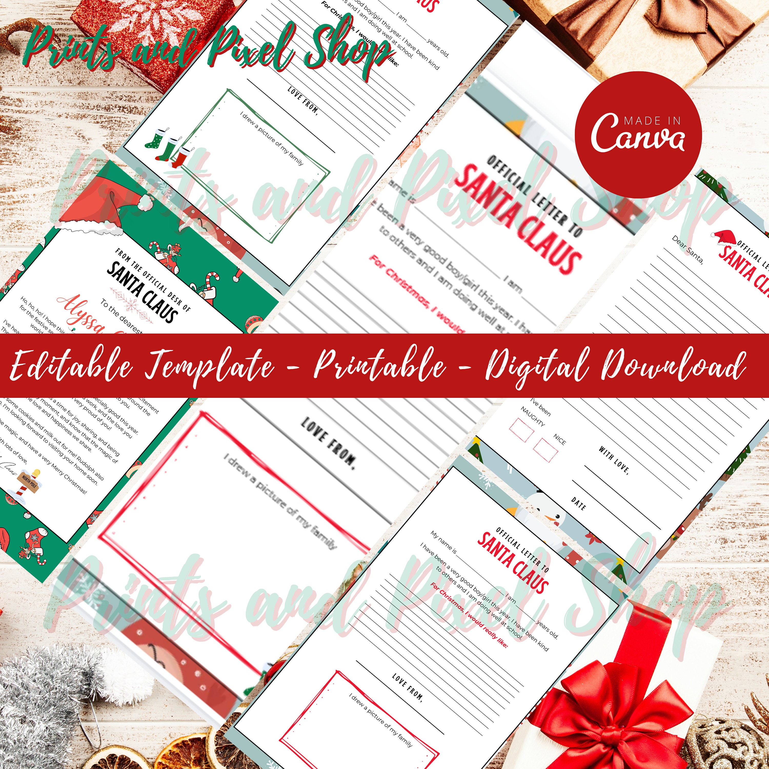 Letter From Santa Personalized Santa Letter DIY Santa Letter Templates ...