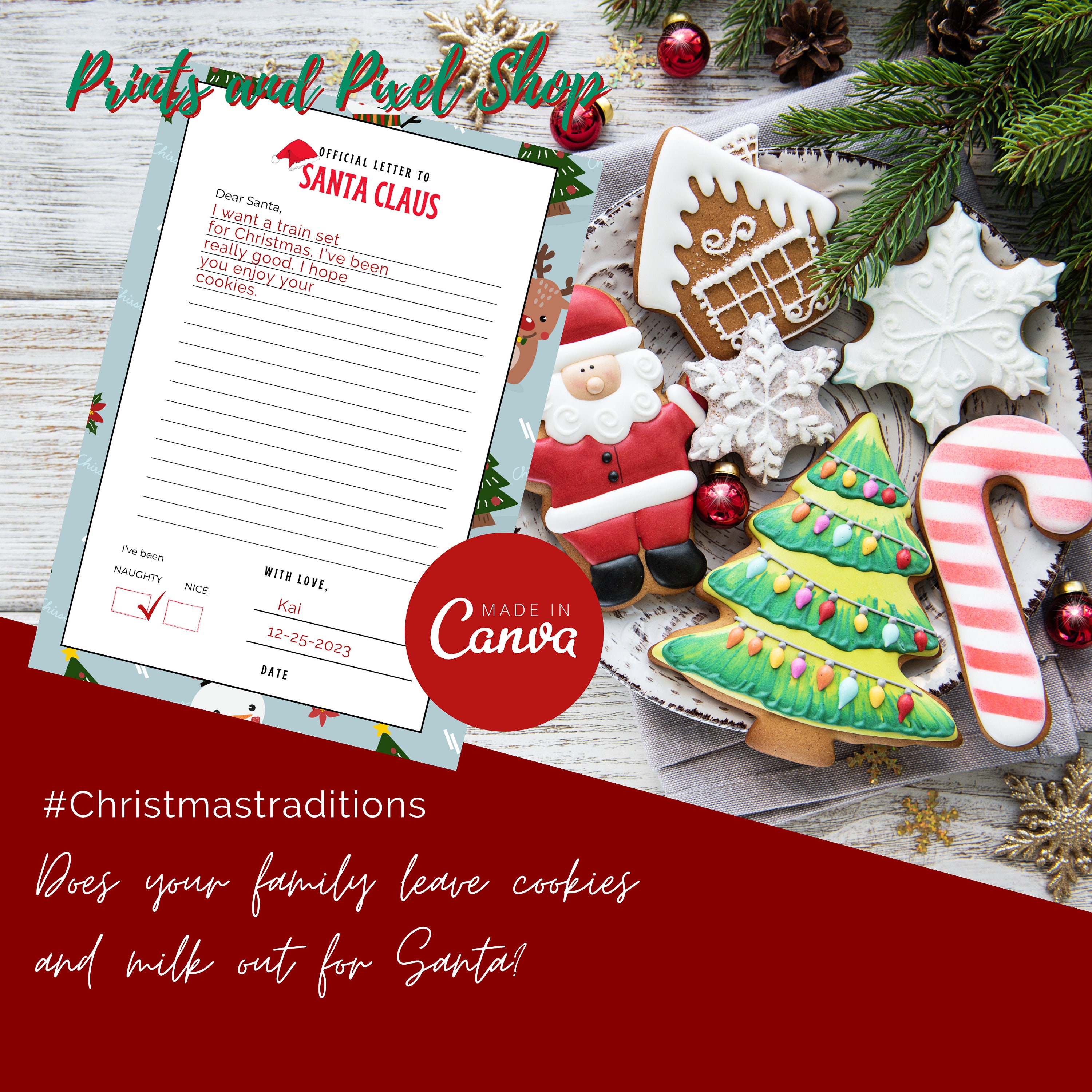 Letter From Santa Personalized Santa Letter DIY Santa Letter Templates ...