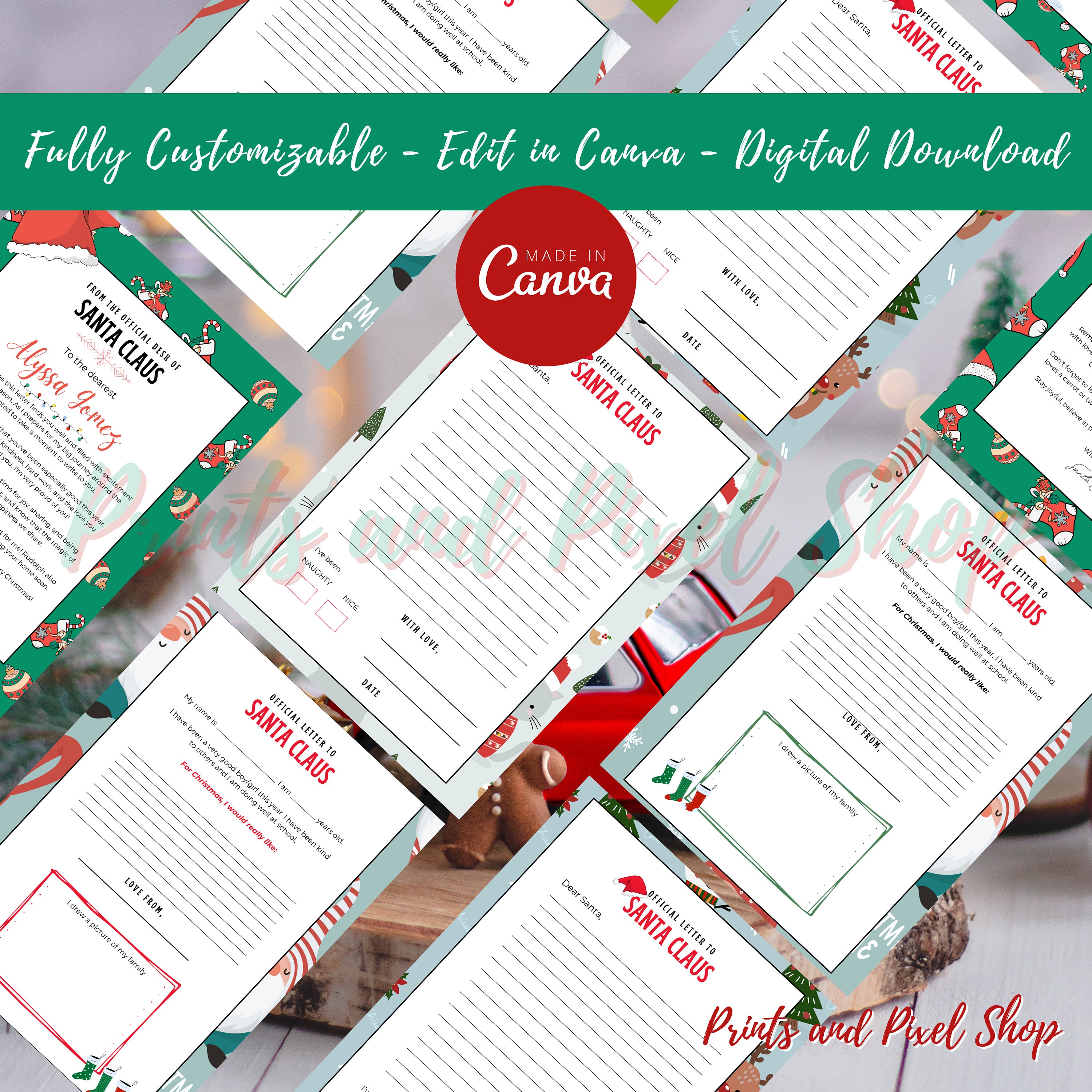 Letter From Santa Personalized Santa Letter DIY Santa Letter Templates ...