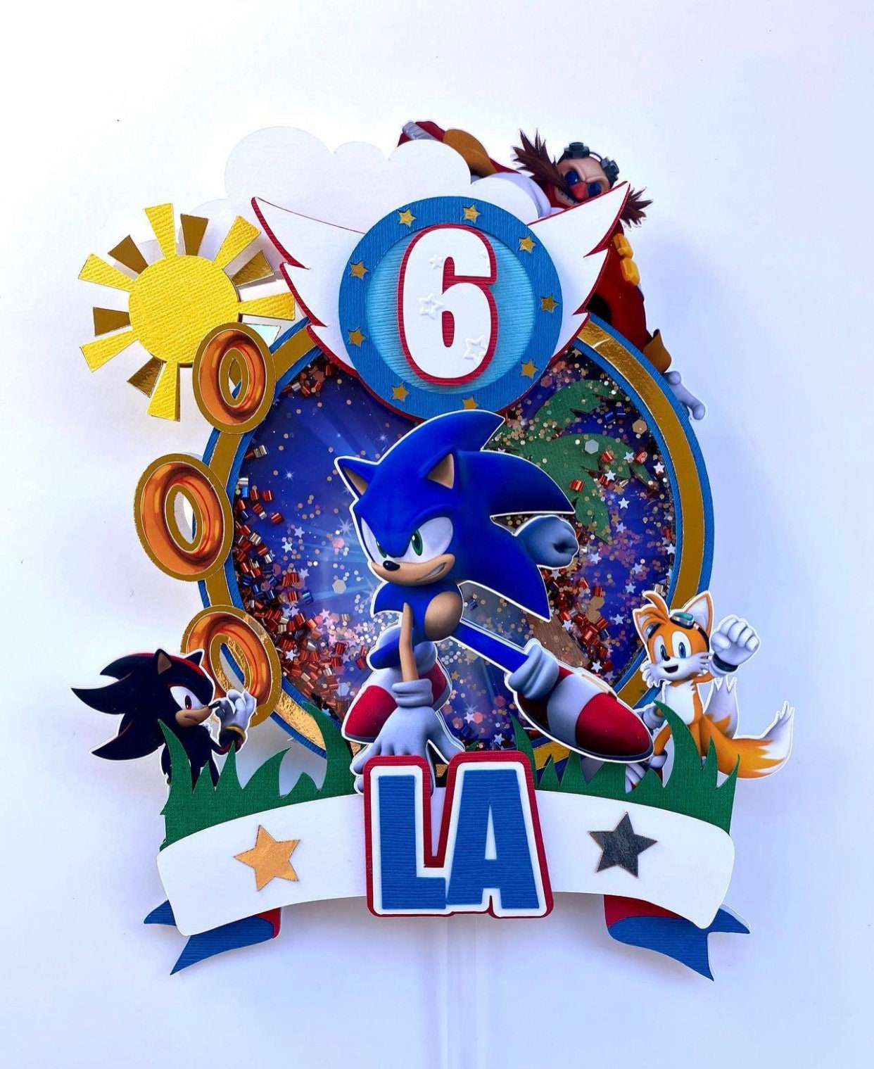 Sonic the Hedgehog Cake Topper / Personalised Topper/ Custom Topper ...