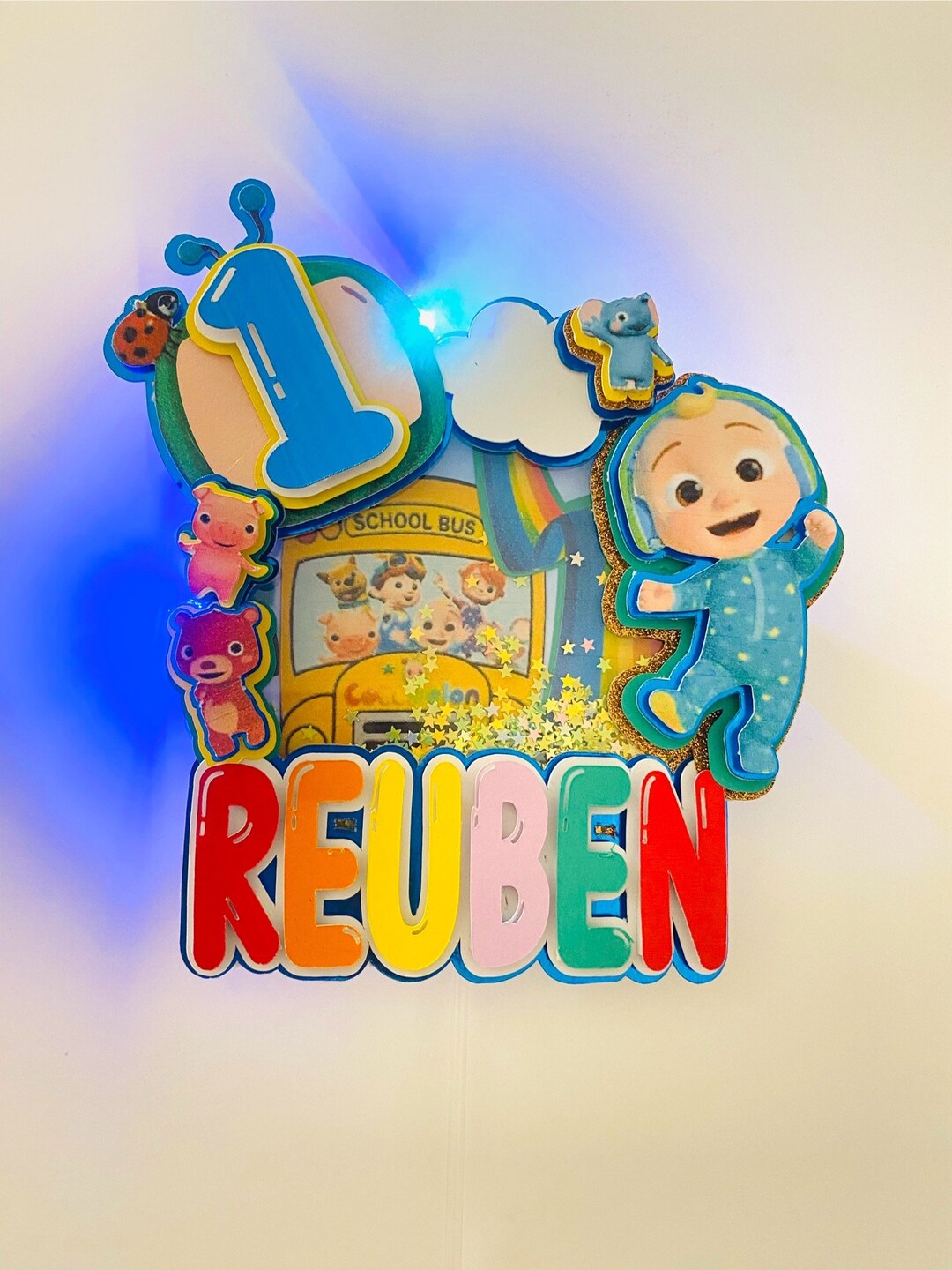 JJ Coco Melon Cake Topper / Personalised Topper Age and Name/ Custom ...