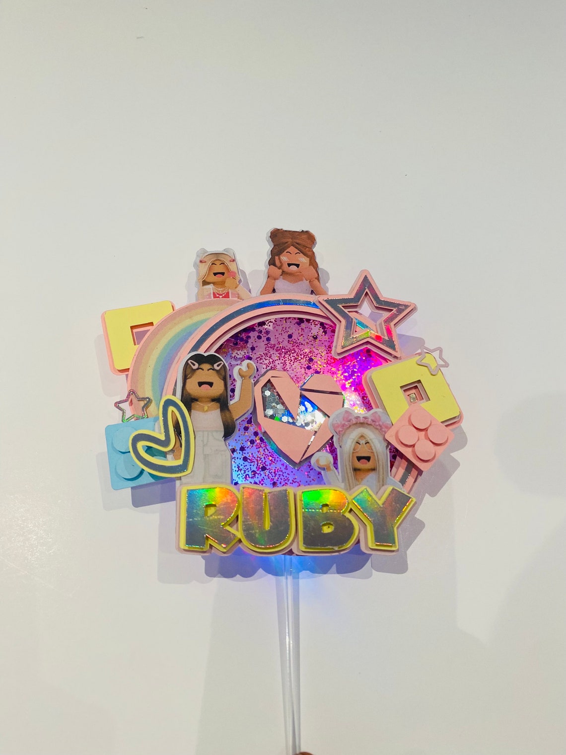 Roblox Cake Topper / Personalised Topper Name/ Custom Topper / Light up ...
