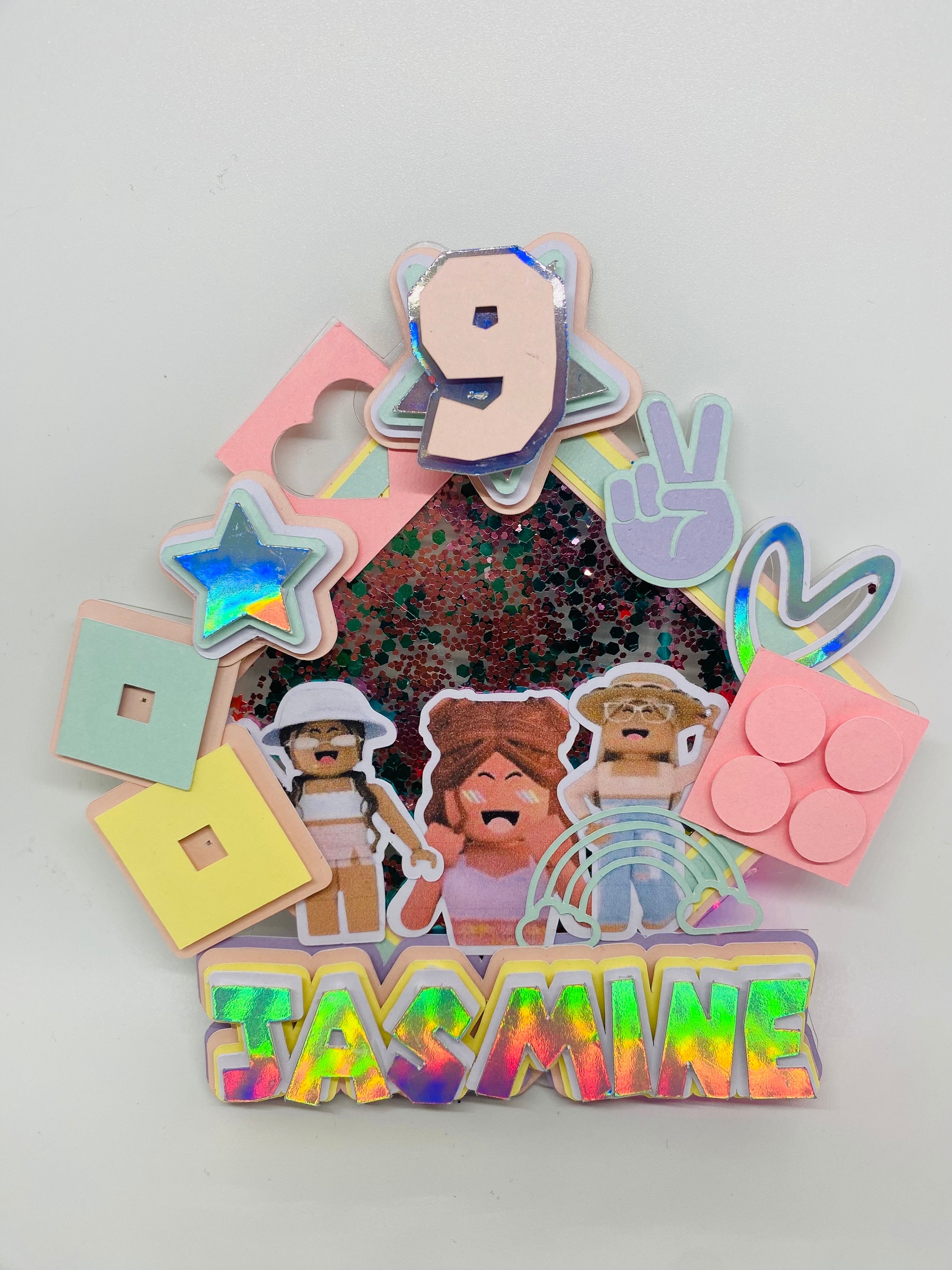 Topper de pastel Roblox / nombre de topper personalizado / topper ...