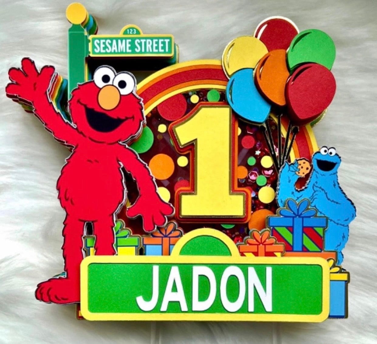 Sesame Street Cake Topper / Personalised Topper Age and Name/ - Etsy UK