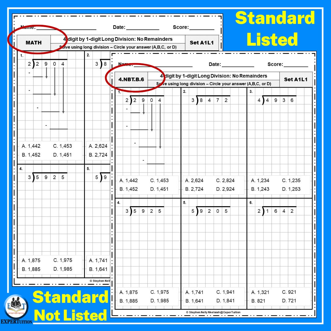 Engaging Math Worksheets for 4th Grade Division Practice – Long ...
