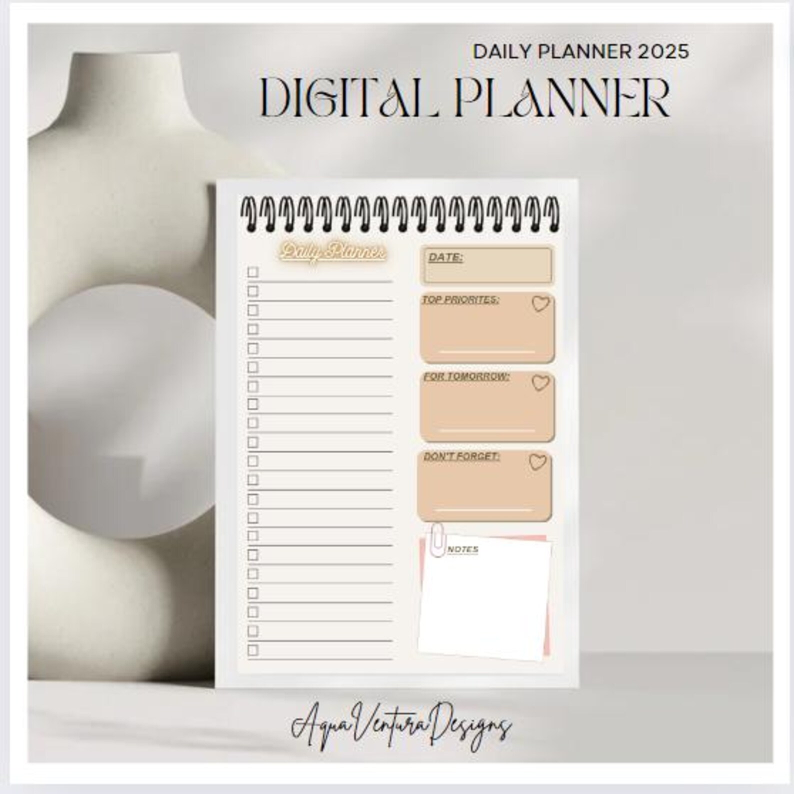 Digital To-do List | Simple Planning and Task Tracker | Undated With ...