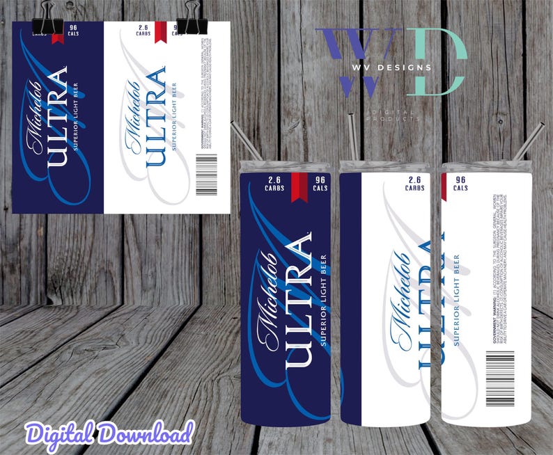 Tumbler Skinny Michelob Design for Sublimation Digital Download JPG - Etsy