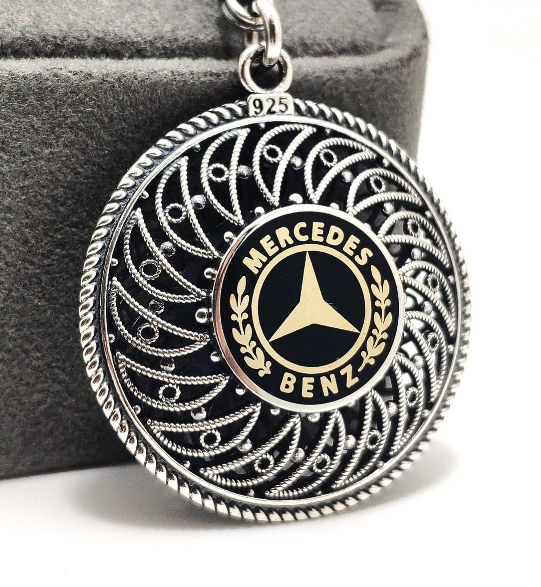 Mercedes Car Lovers Gift, 925 Sterling Silver Keychain. New Year ...