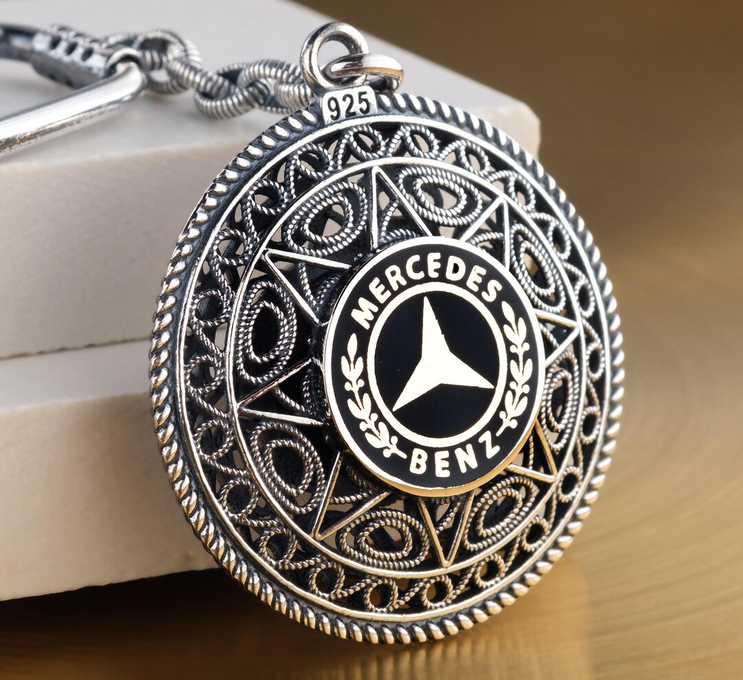Mercedes Benz 925 Sterling Silver Keychain. Fathers Day Gift. Gifts for ...