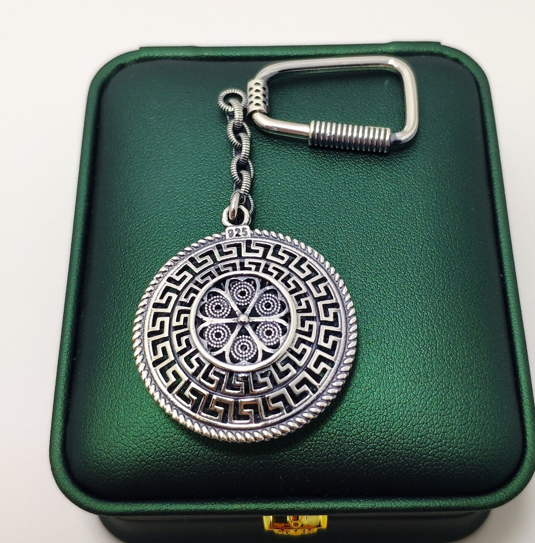 925 Sterling Silver Keychain, Silver Keychain, Telqarii Keychain ...