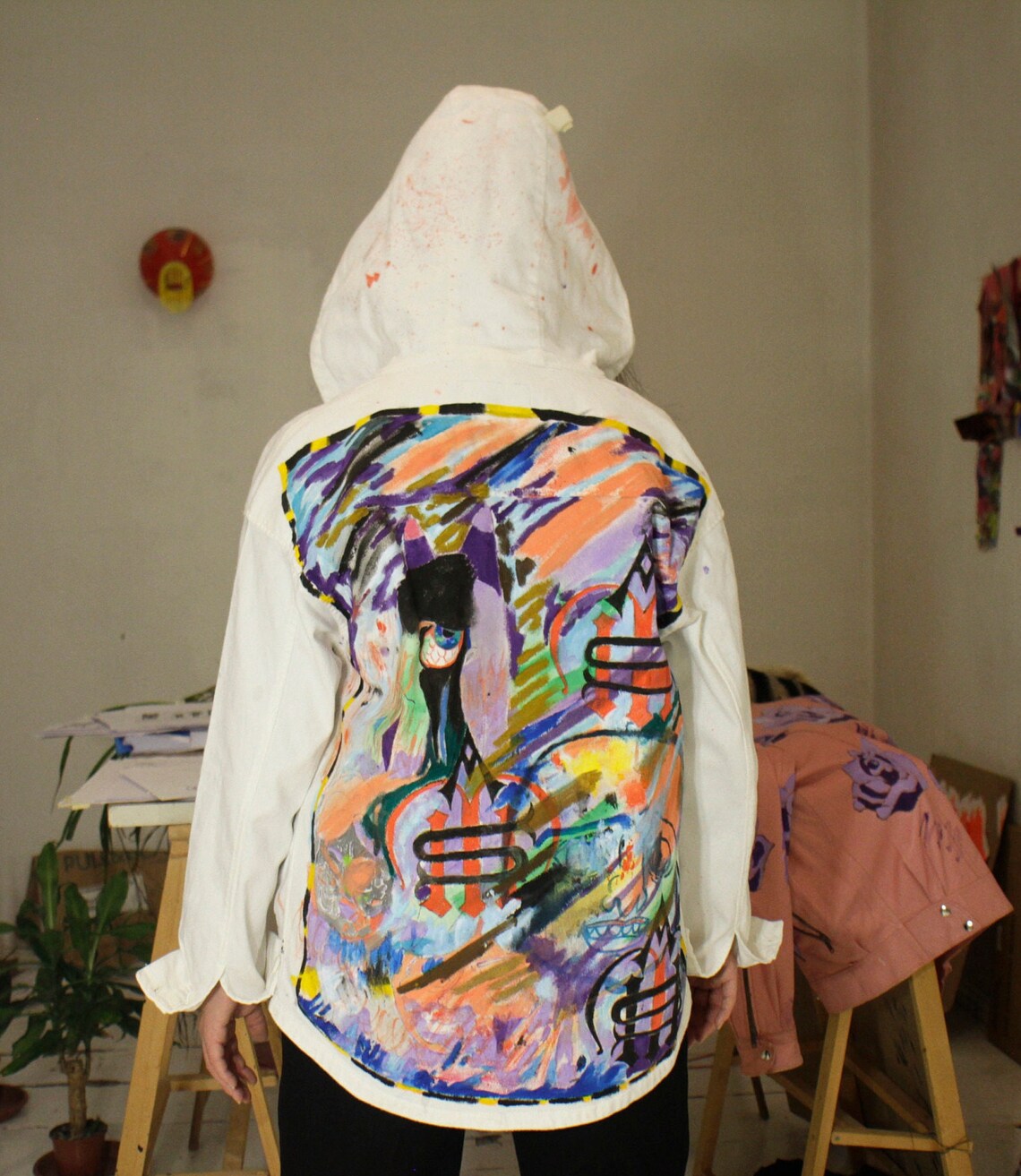 Hand Painted Jacket - Etsy