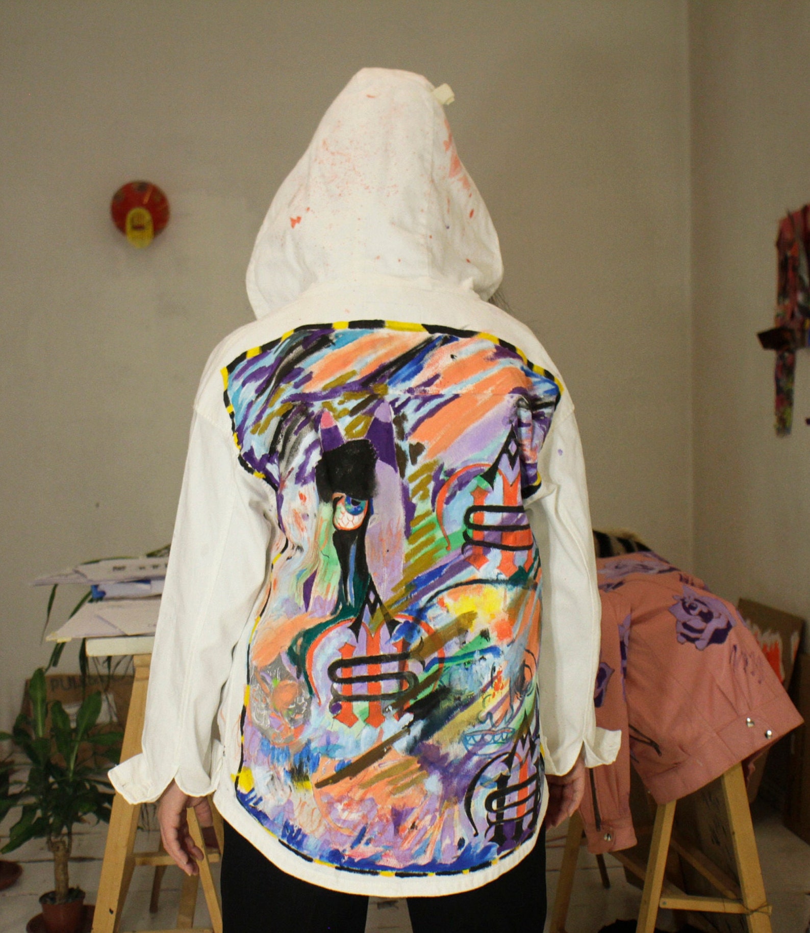 Hand Painted Jacket - Etsy
