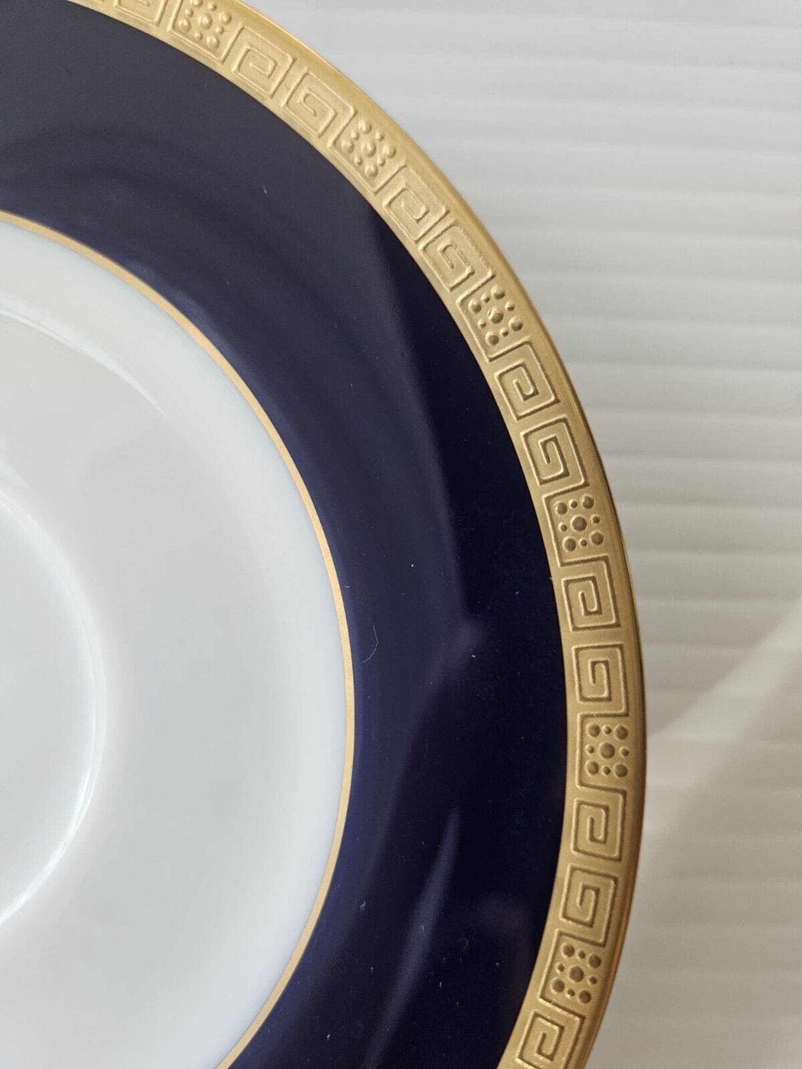 Set 4 Noritake Valhalla Cup Saucers White Blue Gold - Etsy