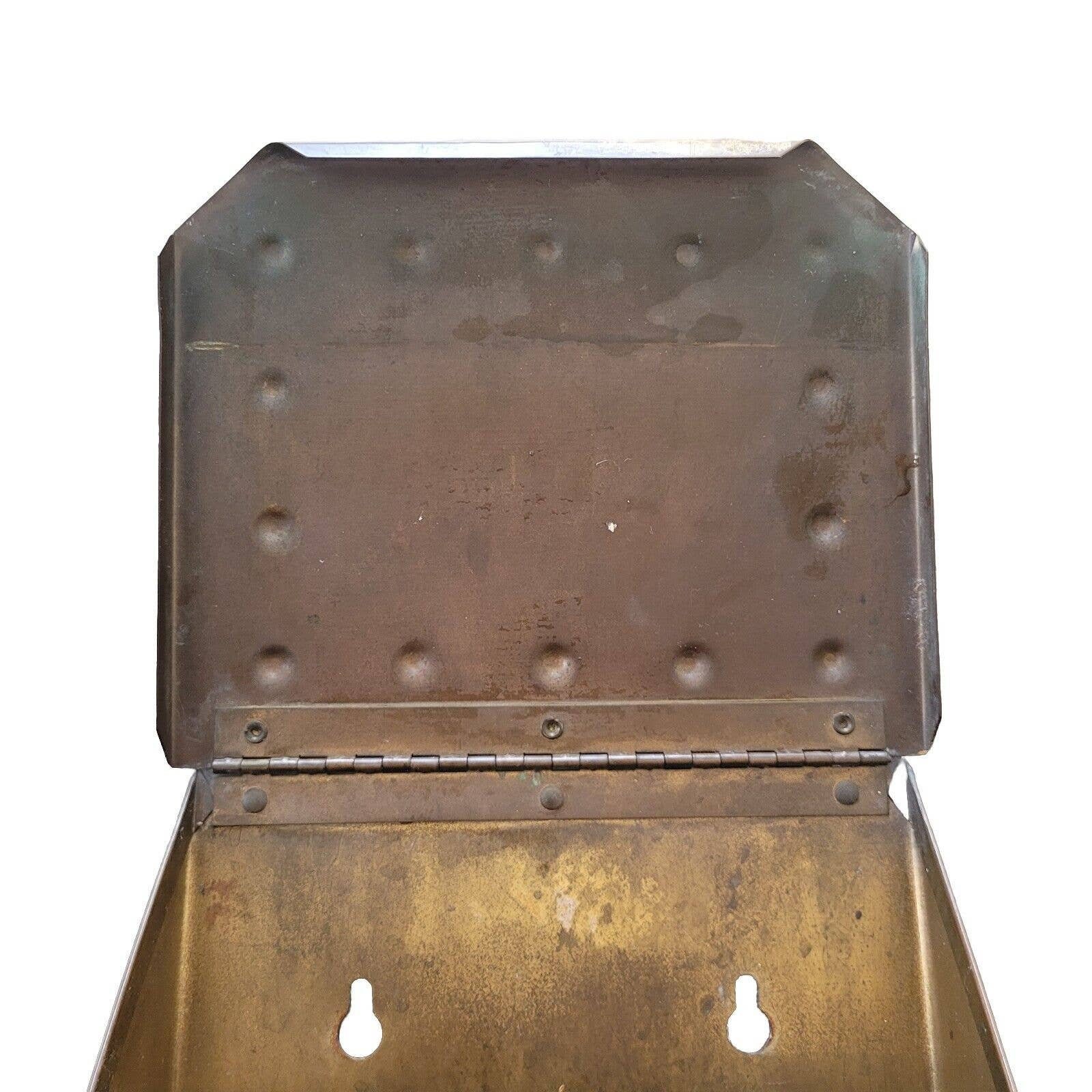 Vintage Metal Ornate Gold Porch Mailbox Wall Mounted Paper Holder ...