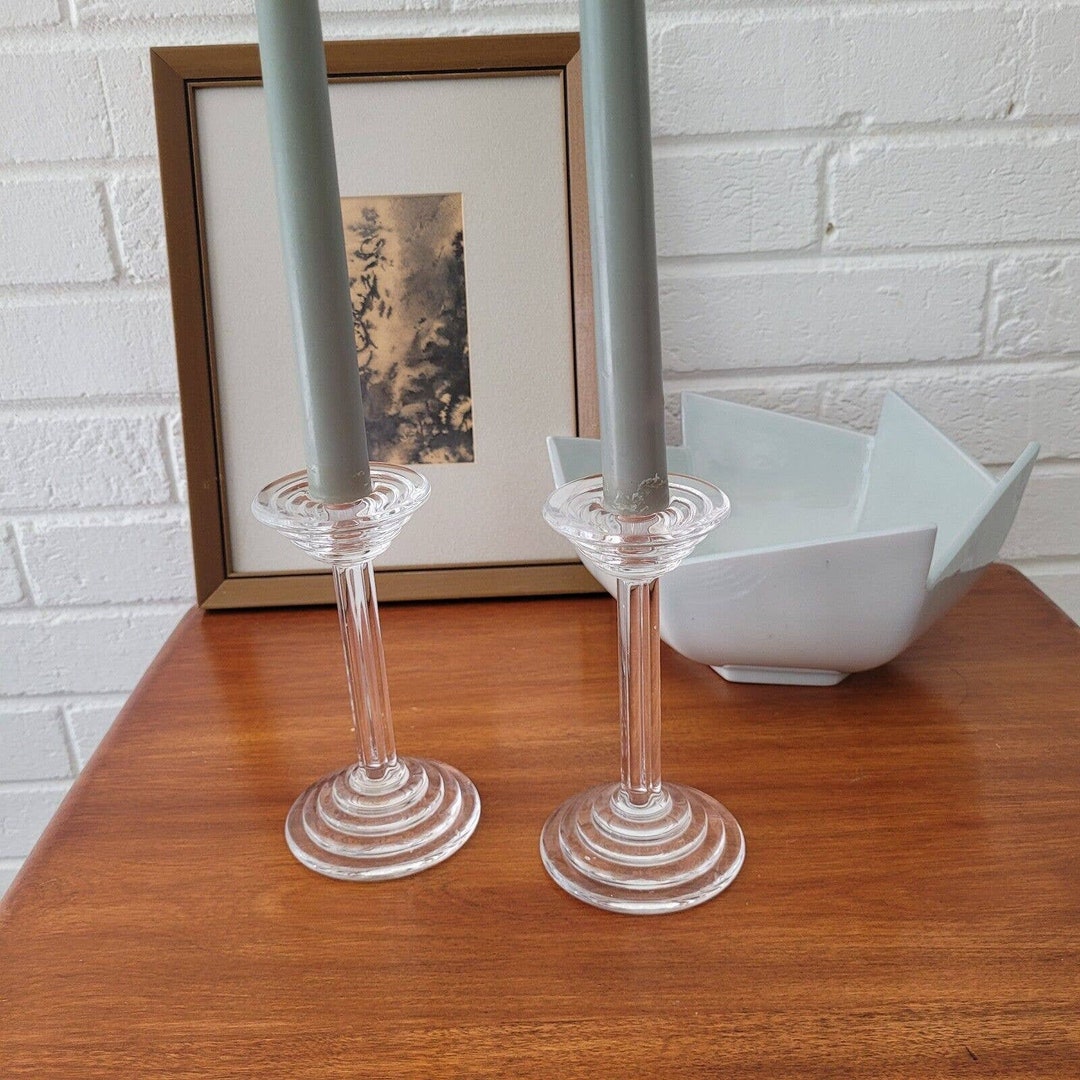 RIEDEL Wine Series Crystal Tiered Column Candlestick Holder 5 - Etsy