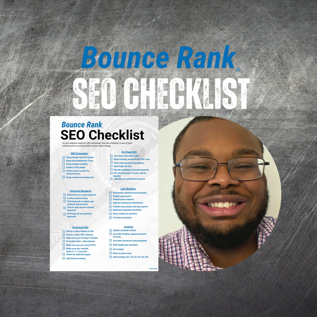 SEO Checklist 2023 SEO Guide SEO Services Bounce Rank - Etsy