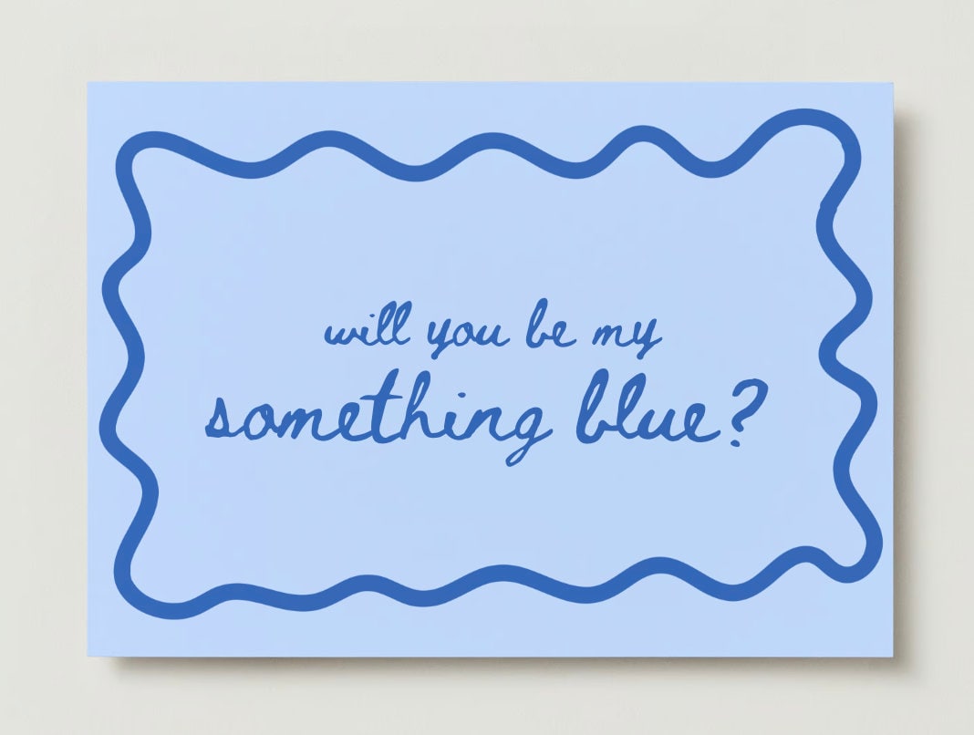 Will You Be My Something Blue Digital Download - Modern Doodle ...
