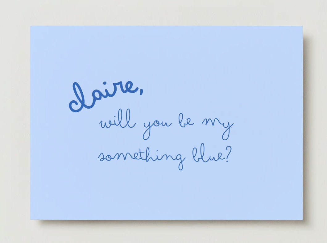 Will You Be My Something Blue? Fully Customizable Digital Download ...