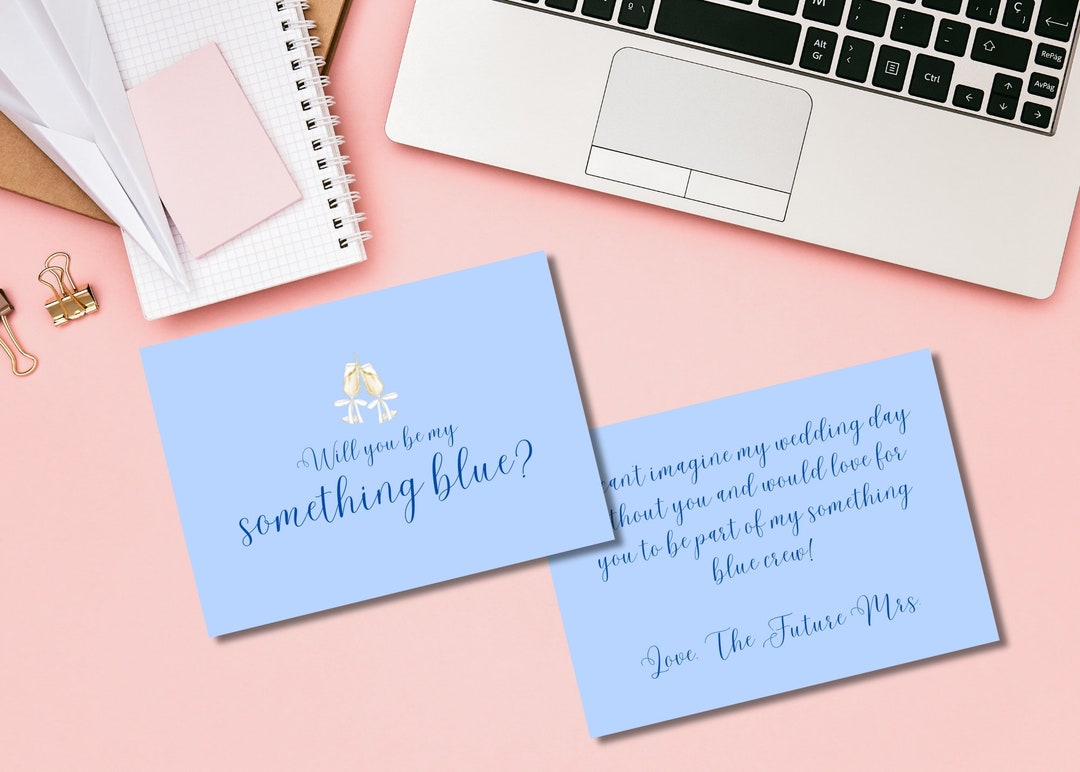 Will You Be My Something Blue? Proposal Card - Digital Download ...