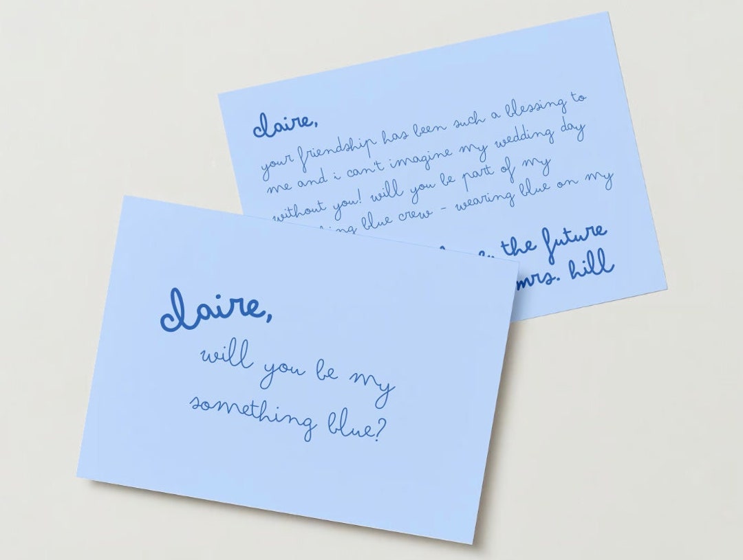Will You Be My Something Blue? Fully Customizable Digital Download ...