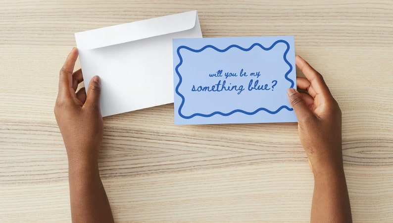 Will You Be My Something Blue Digital Download - Modern Doodle ...