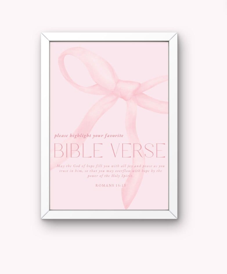 Sign Our Bible Printable Sign for Baby Shower or Wedding Shower, Pink ...