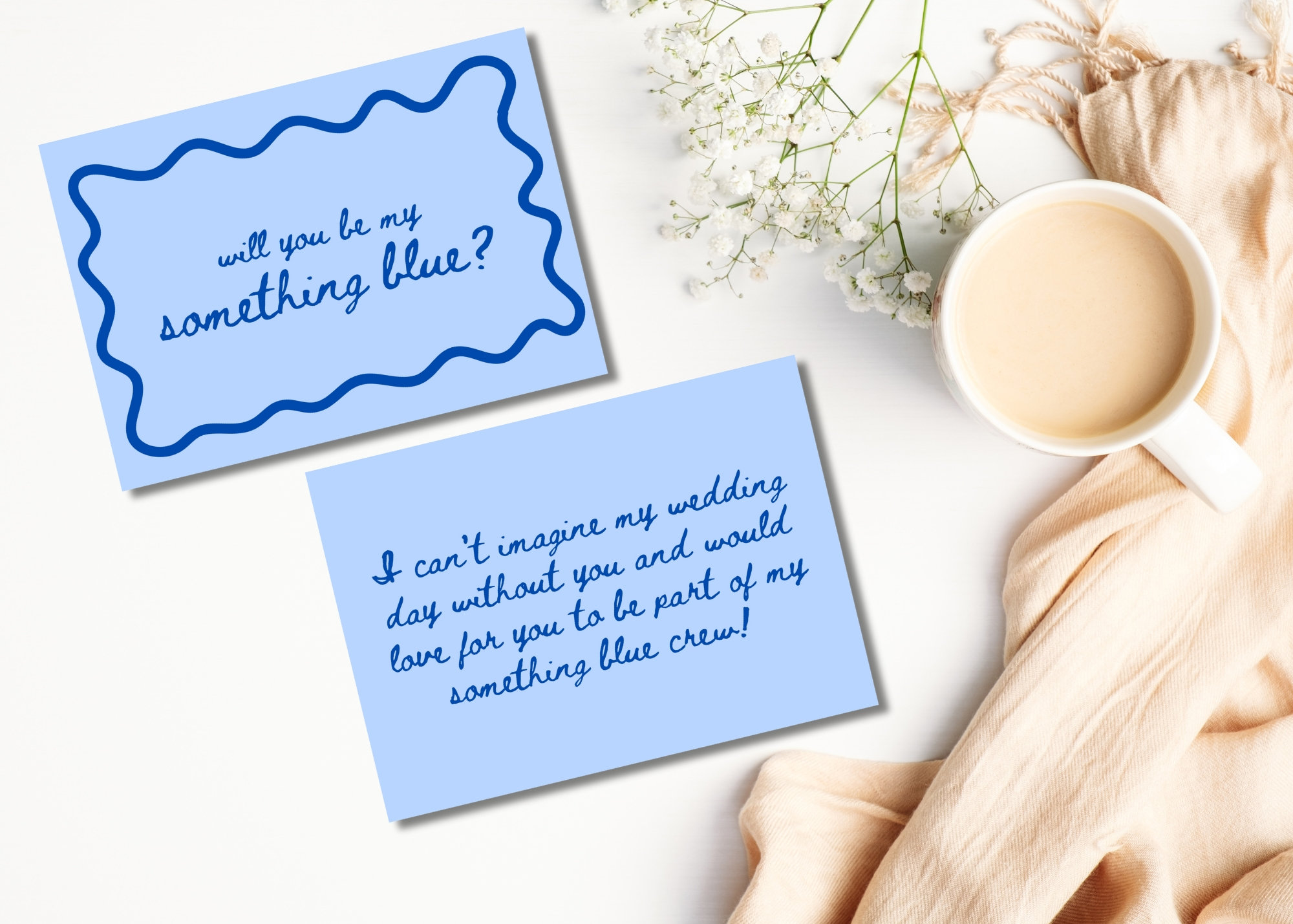 Will You Be My Something Blue Digital Download - Modern Doodle ...