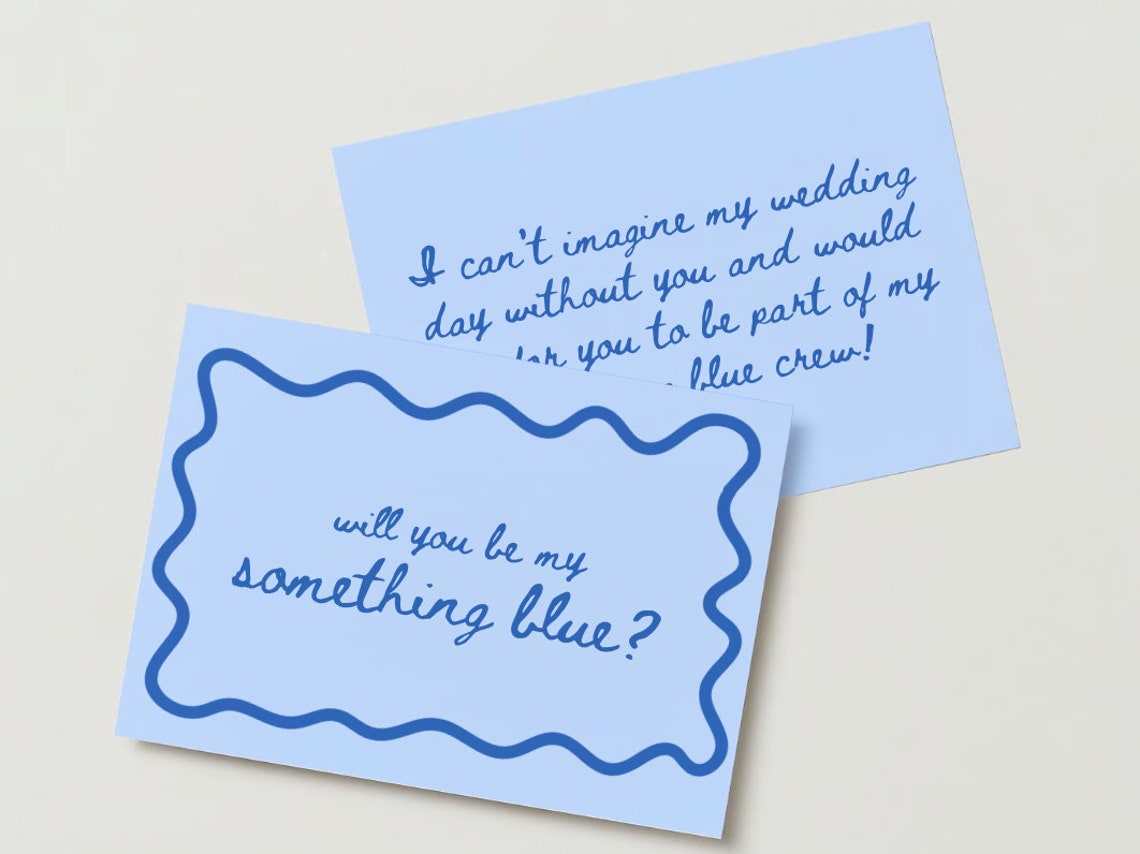 Will You Be My Something Blue Digital Download - Modern Doodle ...