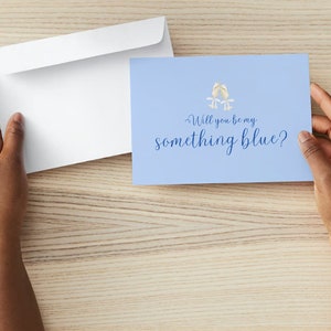 Will You Be My Something Blue? Proposal Card - Digital Download ...