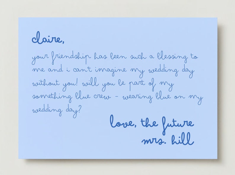 Will You Be My Something Blue? Fully Customizable Digital Download ...