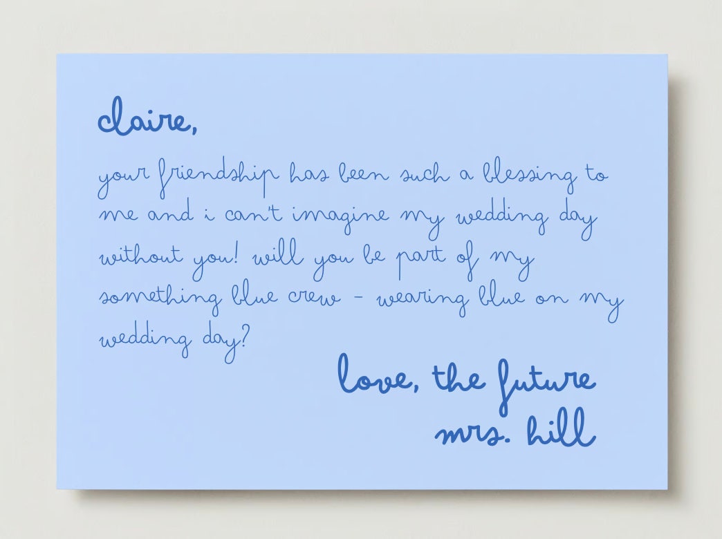 Will You Be My Something Blue? Fully Customizable Digital Download ...