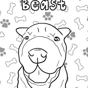Printable Digital Custom Pet Coloring Page (digital Download) - Etsy