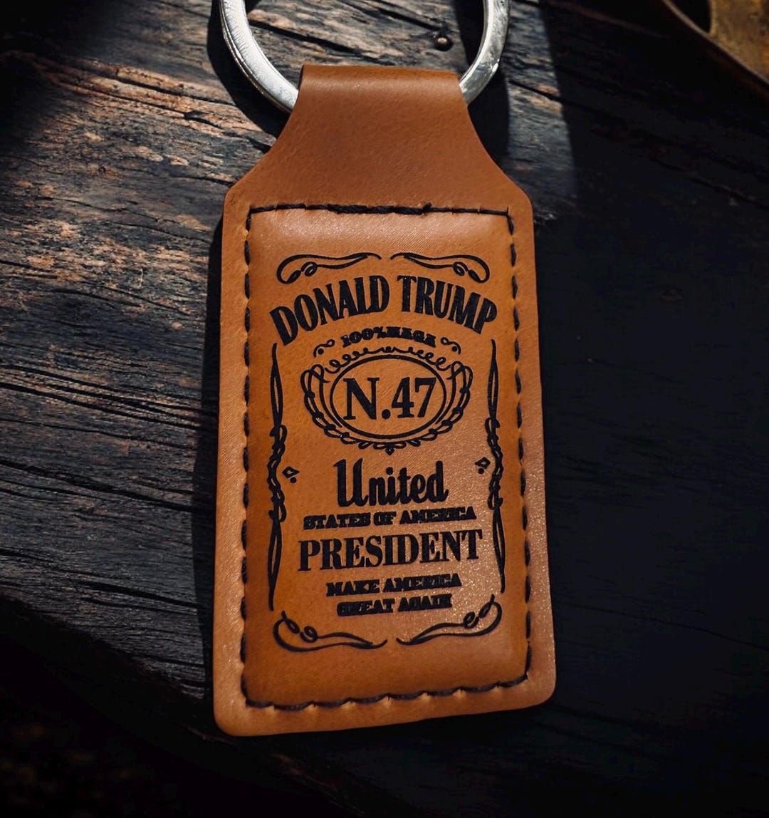 Donald Trump No. 47 Keychain (8 Color Options) | Laser Engraved, Gift ...