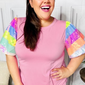 Shine Bright This Spring & Summer: the Multicolor Sequin Top - Etsy