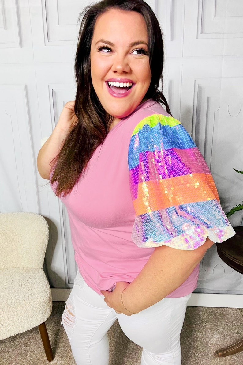 Shine Bright This Spring & Summer: the Multicolor Sequin Top - Etsy