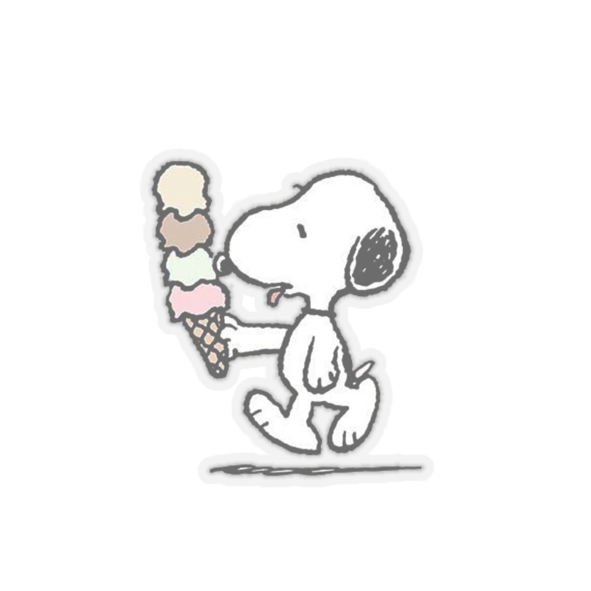 Snoopy Ice Cream Sticker - Etsy