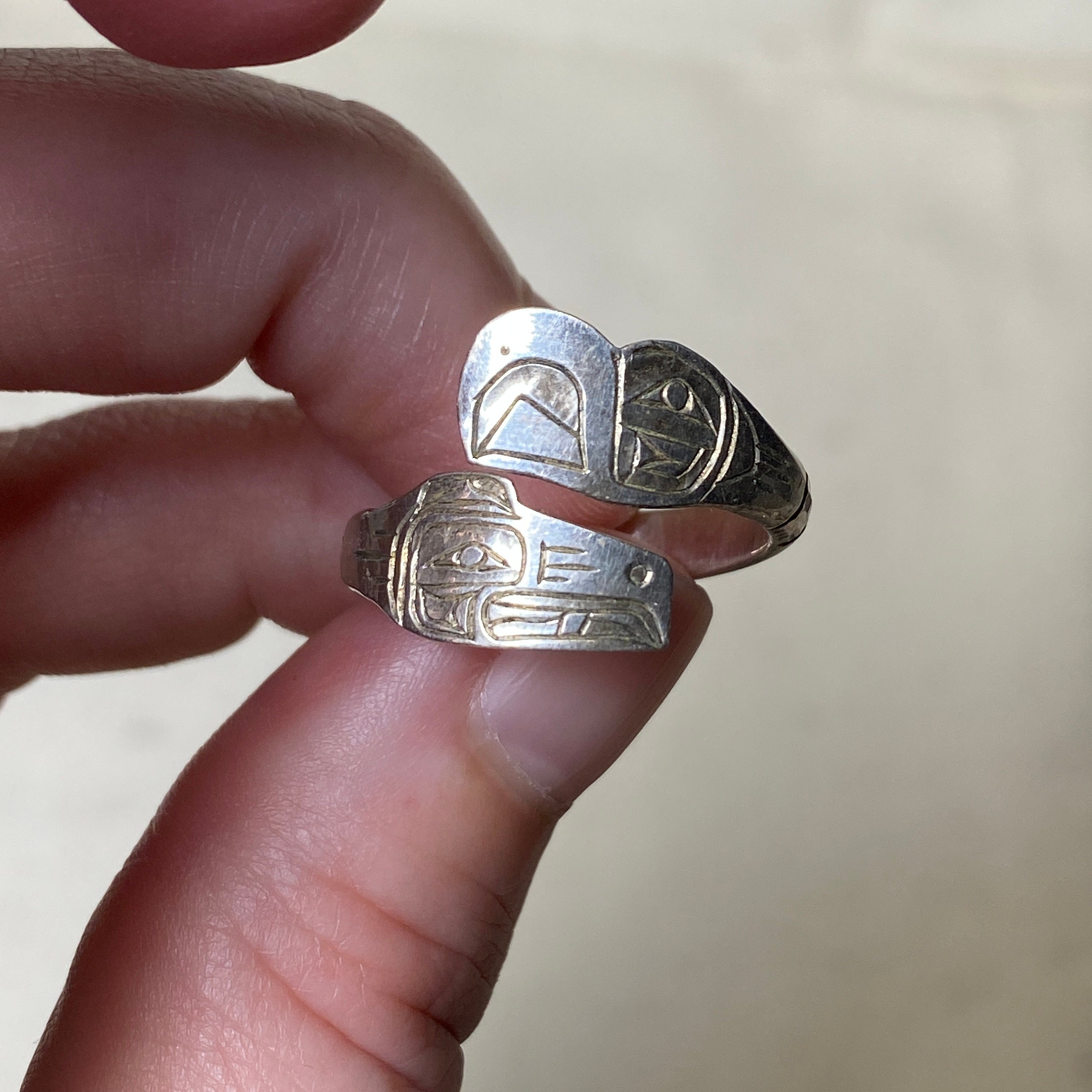 Eagle and Raven Wrap Ring by D. Chilton - Etsy