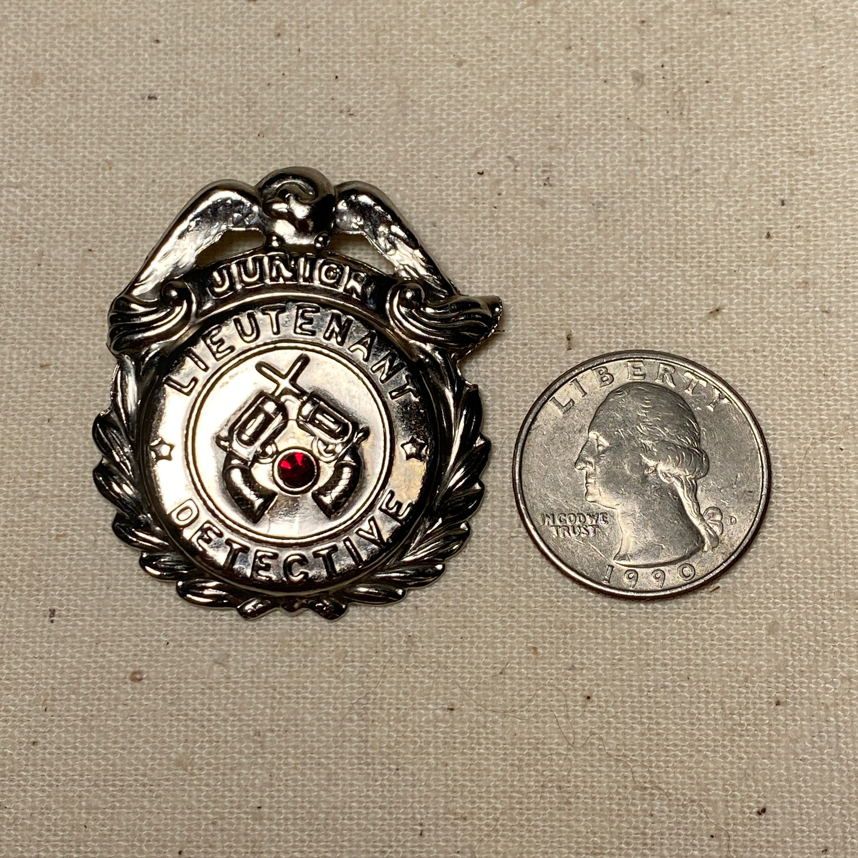 Junior Lieutenant Detective Badge With Faux Ruby - Etsy