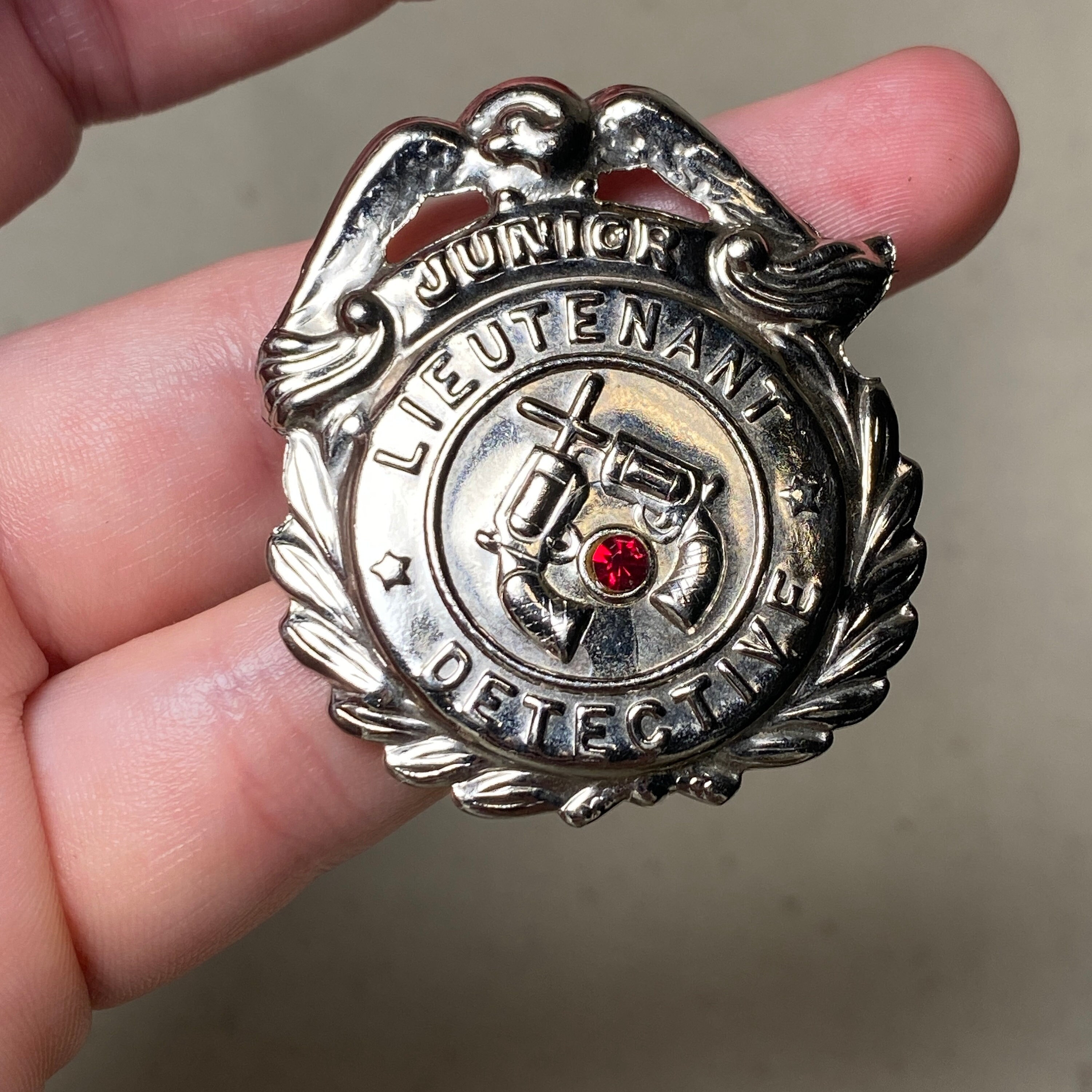 Junior Lieutenant Detective Badge With Faux Ruby - Etsy